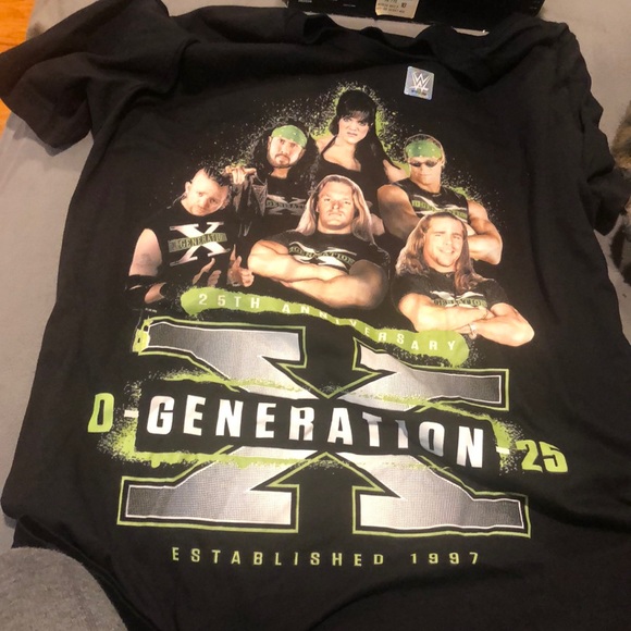 WWE | Shirts | Selling Wwe Dx Shirt Size Large With Glow Stick New | Poshmark